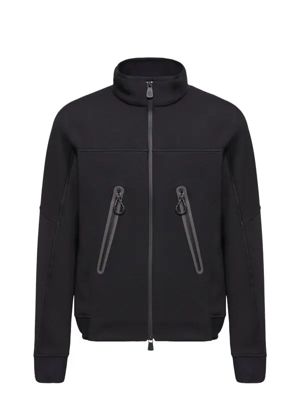 Moncler Logo Zip-up Sweatshirt - Black