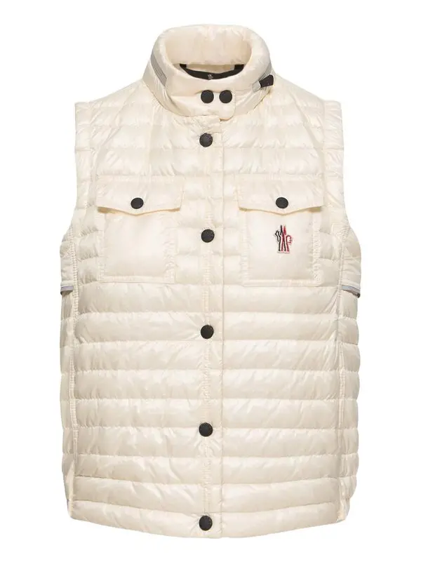 Moncler Gumiane Hooded Down Vest - White