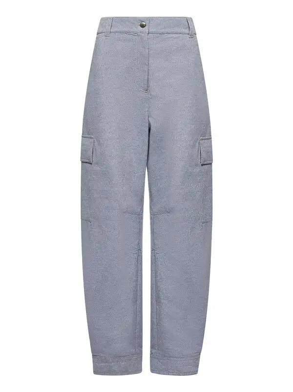 Moncler Chambray Cargo Pants - Blue
