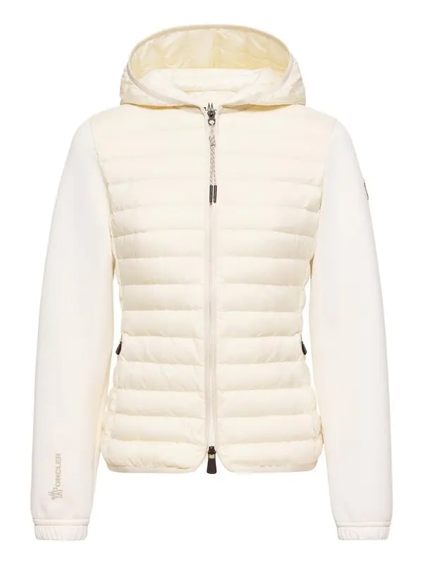 Moncler Padded Full Zip Hoodie - White