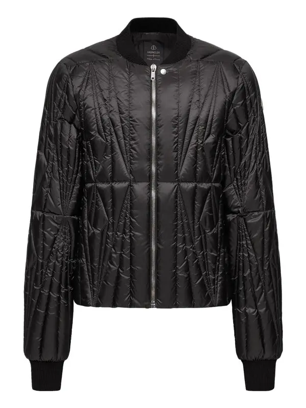 MONCLER + RICK OWENS Geocamo Flight Down Bomber Jacket - Black