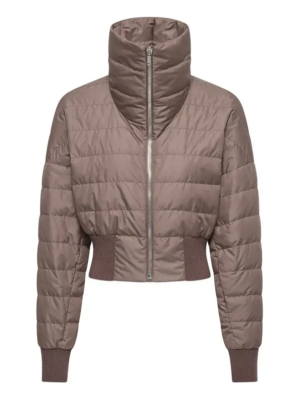 MONCLER + RICK OWENS Cropped Down Jacket - Brown