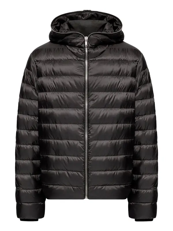 MONCLER + RICK OWENS Ziplock" Hooded Short Down Jacket - Black
