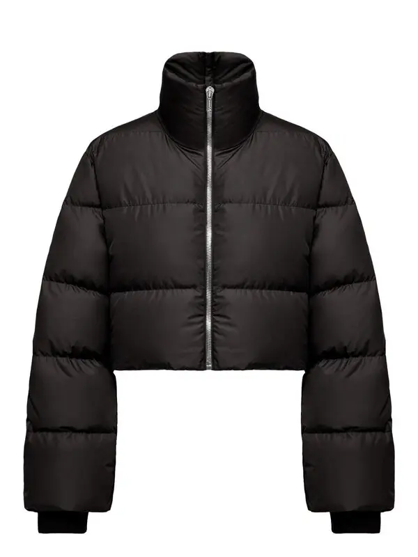 MONCLER + RICK OWENS Cyclopic Cropped Down Jacket - Black