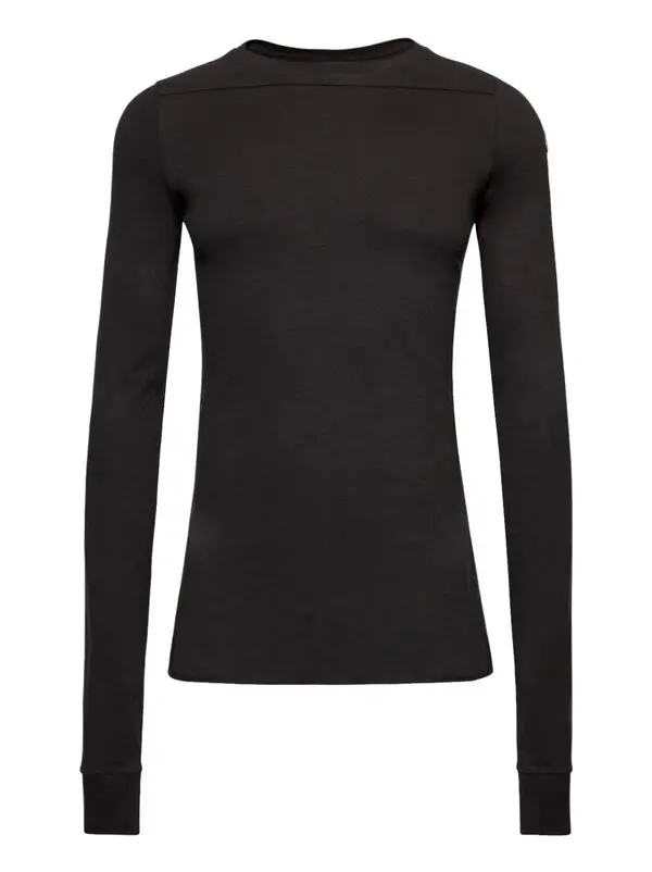 MONCLER + RICK OWENS Girder Long Sleeve Cotton T-shirt - Black