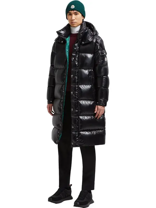 Moncler Hanoverian Hooded Long Down Jacket - Black