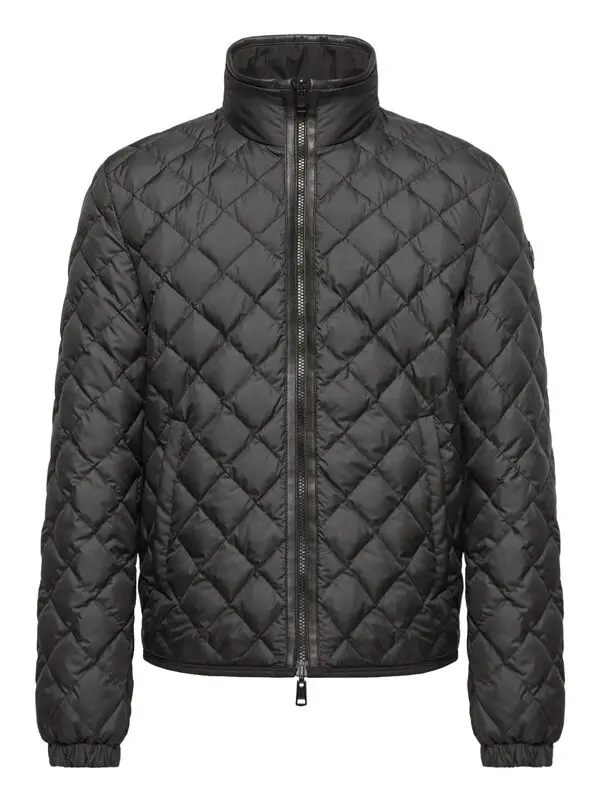 Moncler Delviane Reversible Diamond-quilted Down Jacket - Black