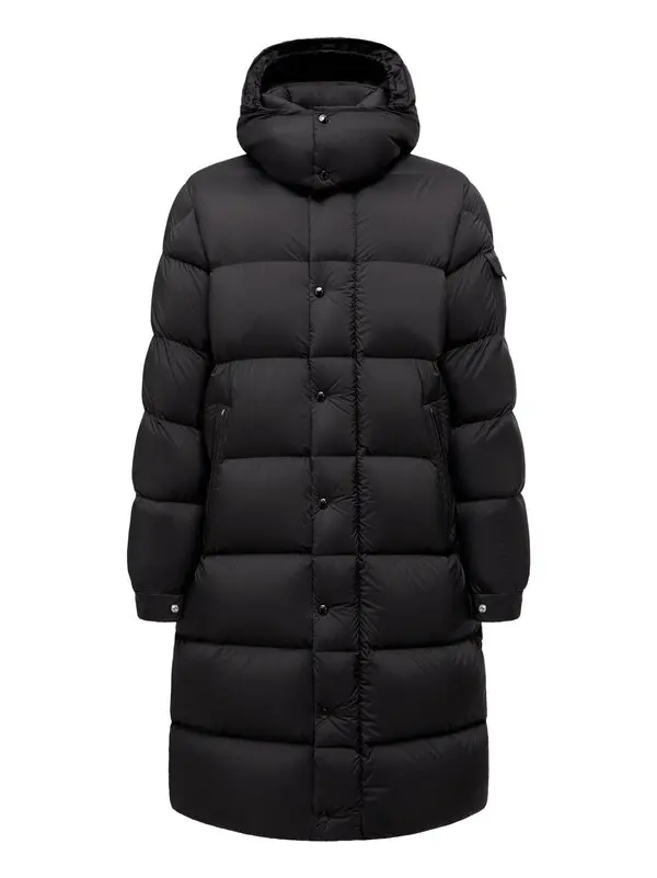 Moncler Hanoverian Hooded Long Down Jacket - Black