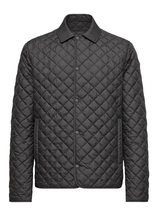 Moncler Avrelie Diamond Quilted Padded Shirt Jacket - Black