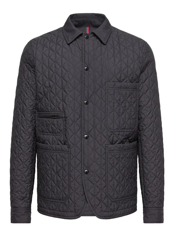 Moncler Theoline Diamond-quilted Padded Jacket - Blue
