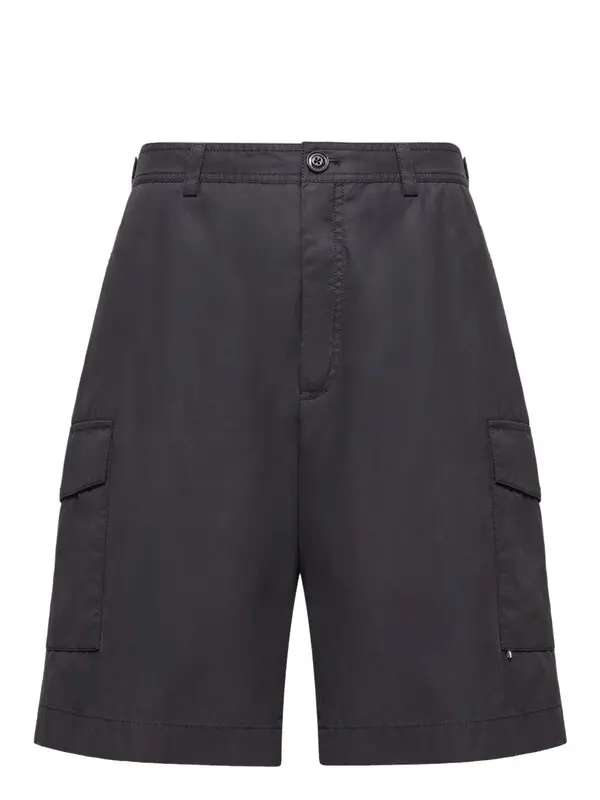 Moncler Gabardine Cargo Shorts - Blue