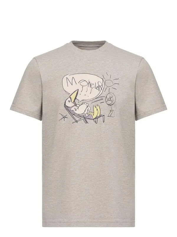 Moncler Monduck Cotton T-shirt - Grey