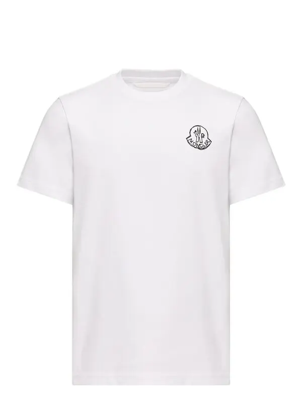 Moncler Cotton Jersey Logo Patch T-shirt - White