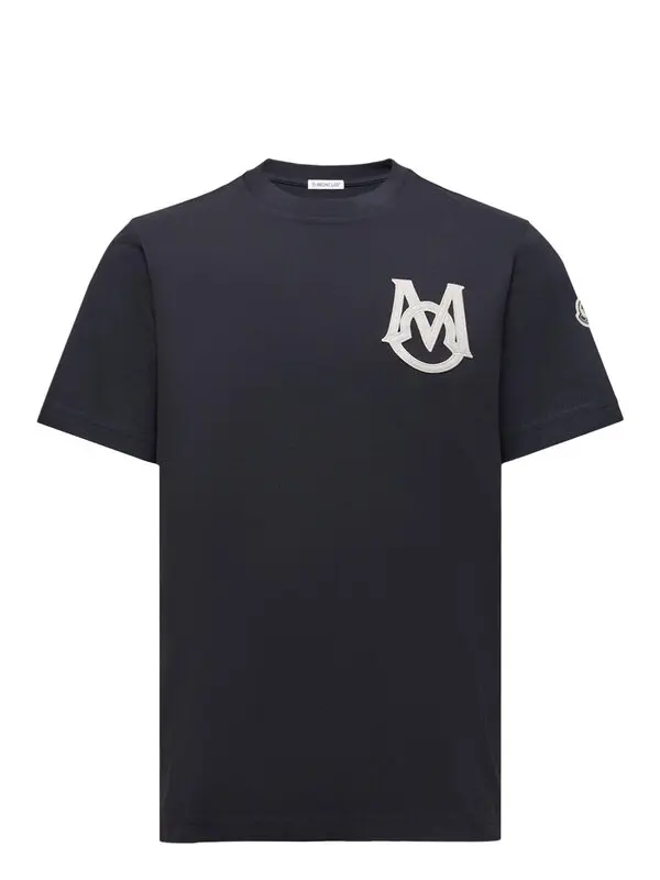 Moncler Monogram Cotton T-shirt - Blue
