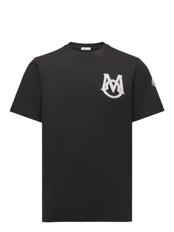 Moncler Monogram Cotton T-shirt - Black
