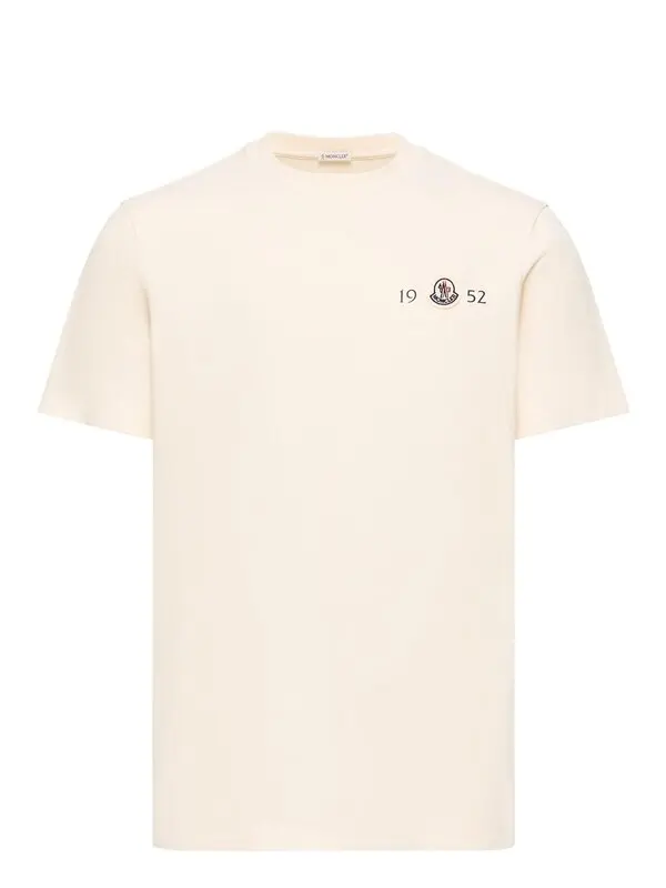 Moncler Logo Cotton T-shirt - White