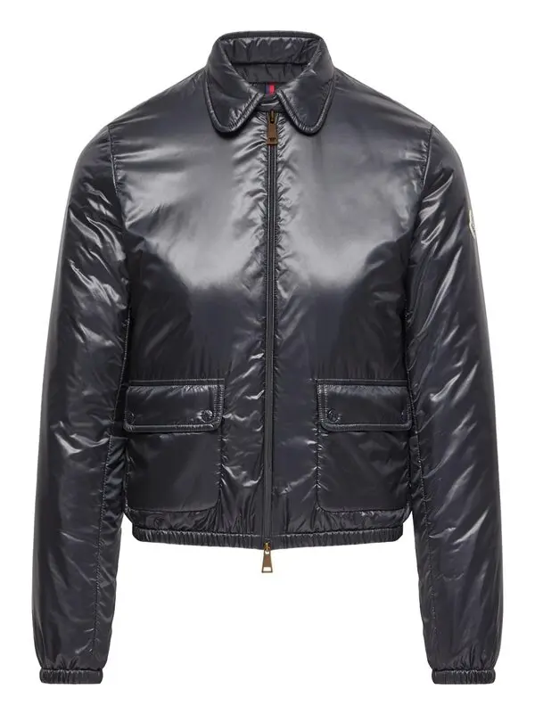 Moncler Lanset Packable Down Shirt Jacket - Blue