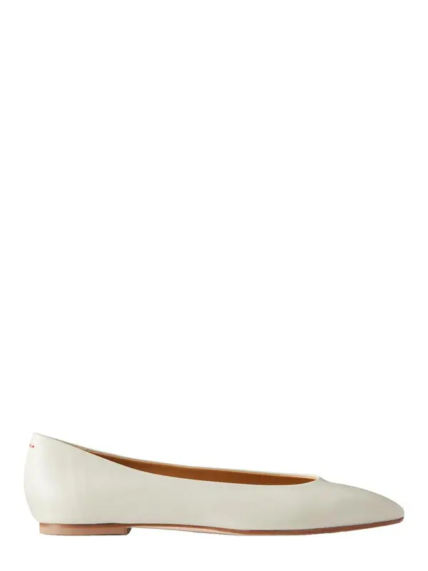 AeydĒ Ellie Leather Ballet Flats - Gray