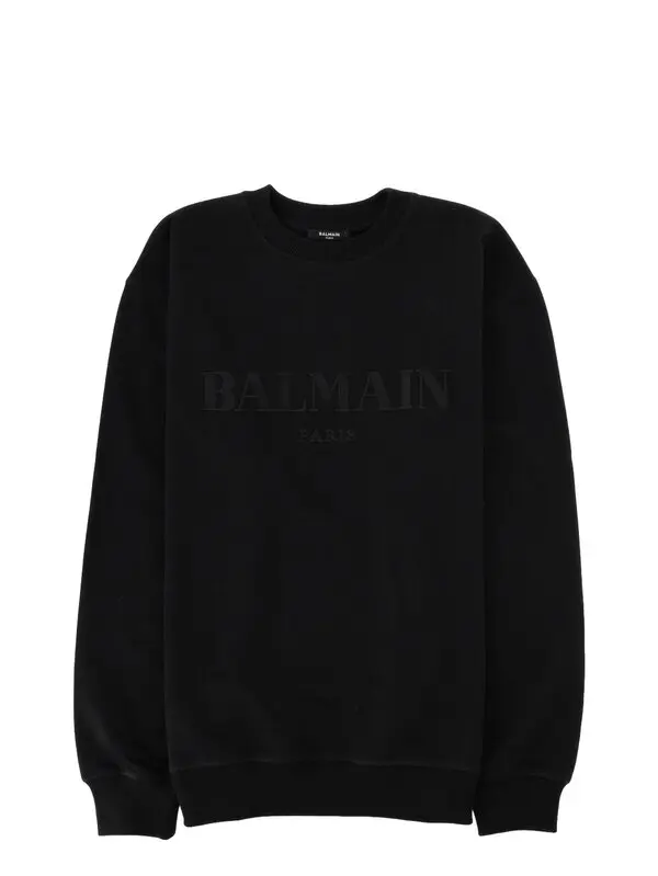 Balmain Embroidered Crewneck Sweatshirt - Black