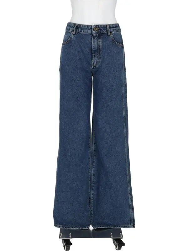 Balmain Straight Leg Jeans - Blue