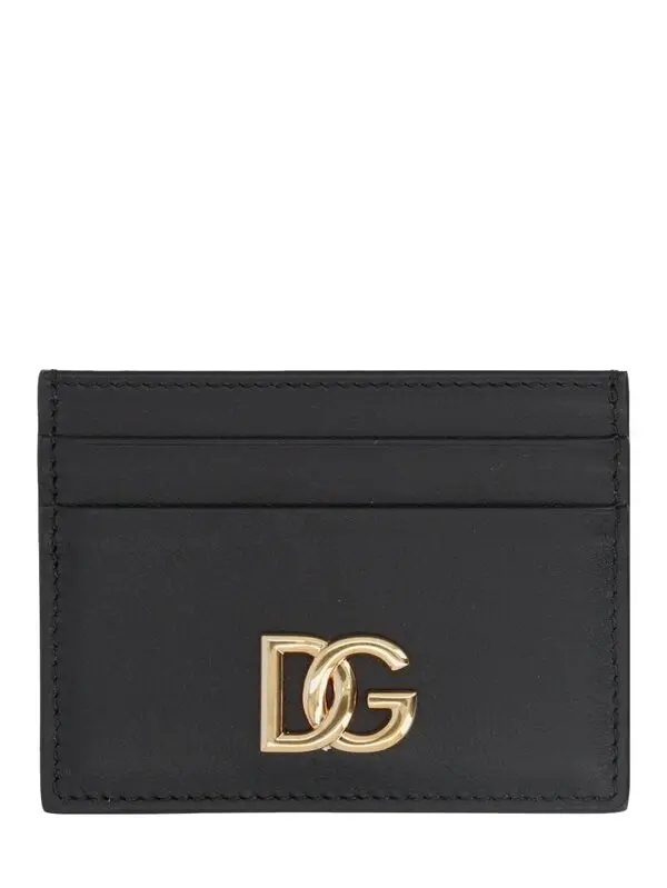 Dolce & Gabbana Card Holder In Leather - Black