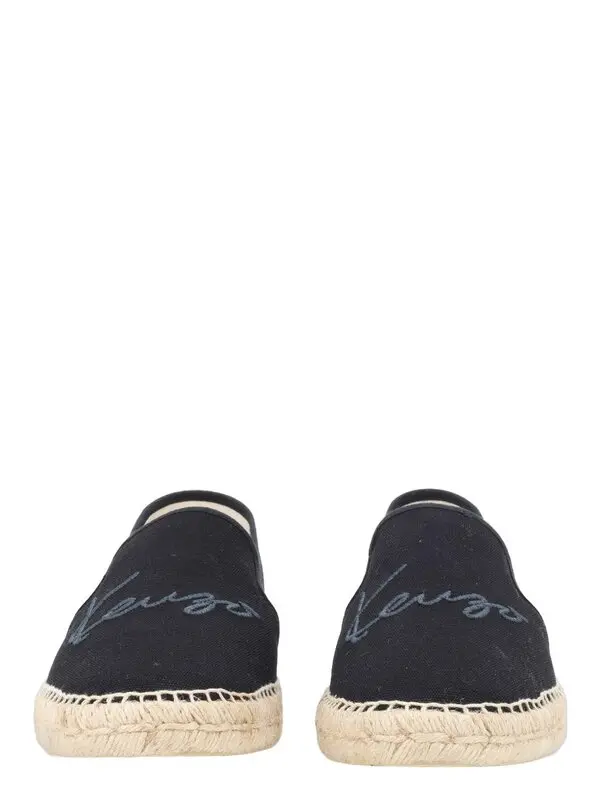 Kenzo Espadrilla Con Logo Ricamato - Black