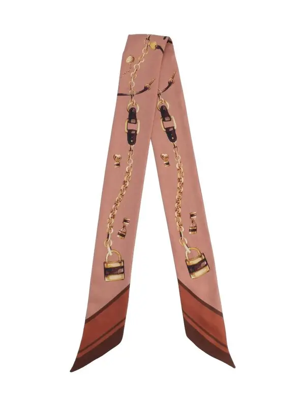 Chloé Foulard Paddington Silk Scarf - Cream