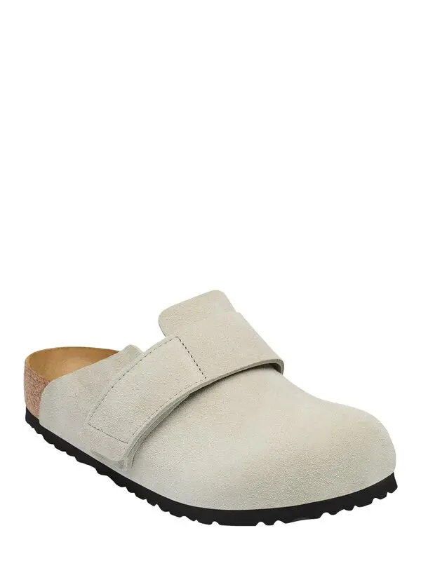 BIRKENSTOCK Loma Suede Leather Clogs - Oyster