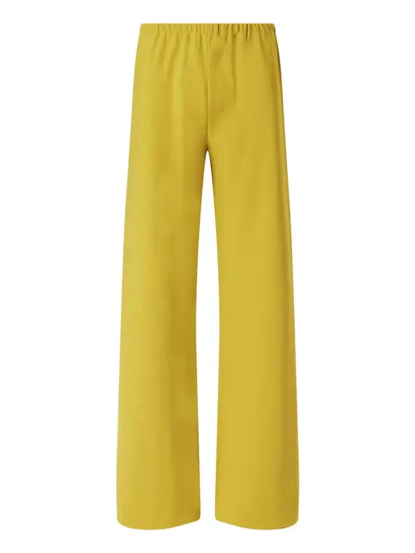LA LIGNE Colby Recycled Stretch-crepe Wide-leg Pants - Green