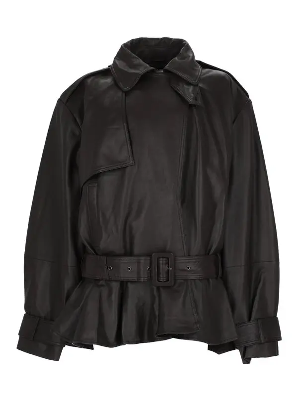 ROTATE BY BIRGER CHRISTENSEN Giacca Biker In Pelle - Brown