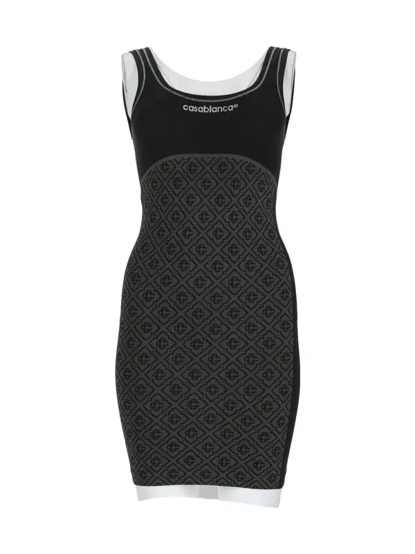 Casablanca Seamless Monogram Mini Dress - Multicolor