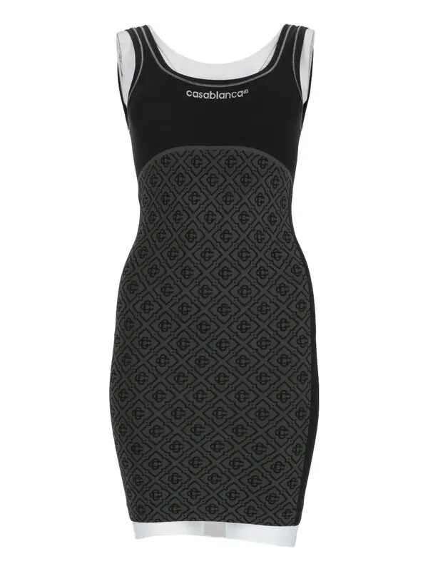 Casablanca Seamless Monogram Mini Dress - Multicolor