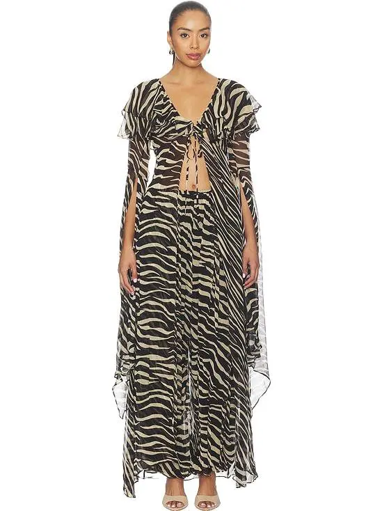Ronny Kobo Kyle Maxi Top - Zebra