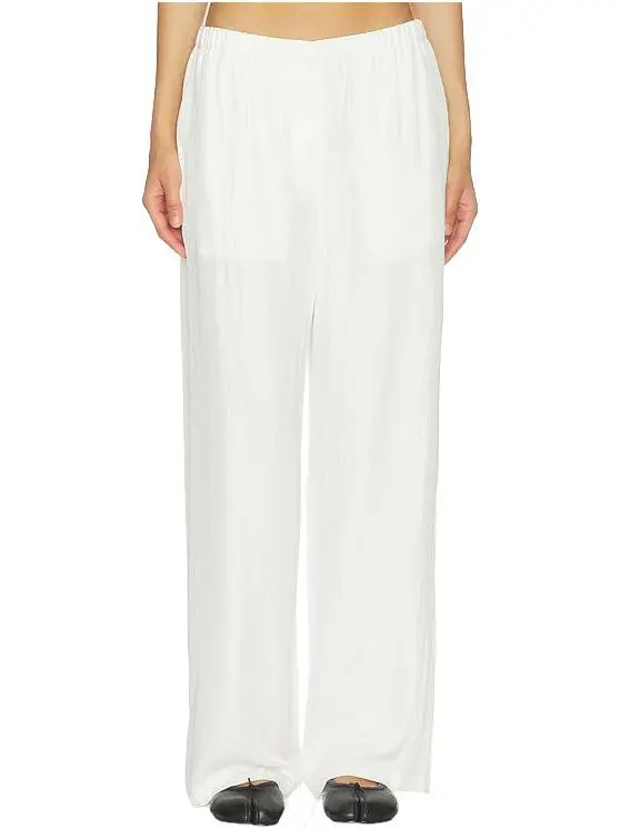 Theory Wide Leg Flowy Pants - White