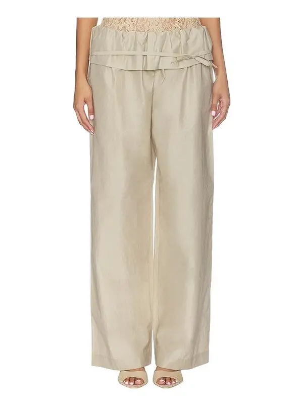 Magda Butrym Wide Leg Pants - Beige