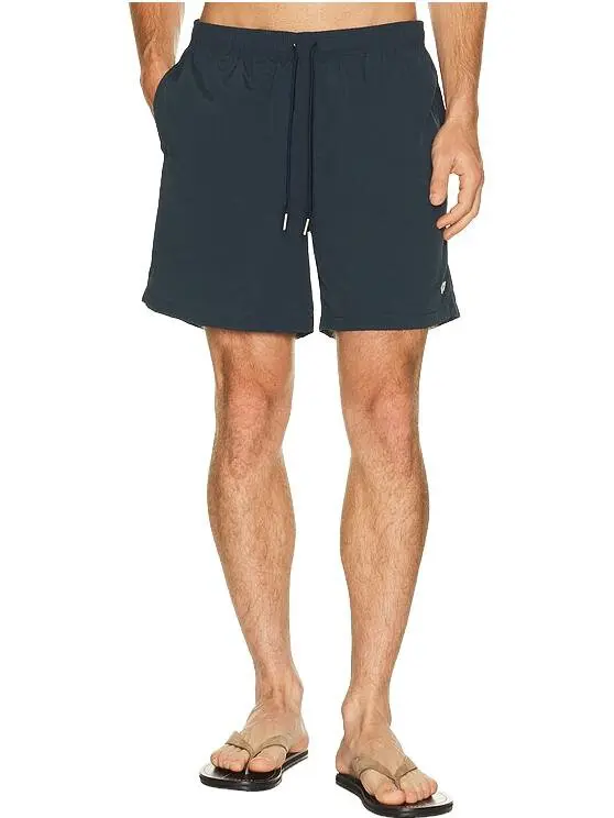 BATHER Solid Swim Trunk - Navy