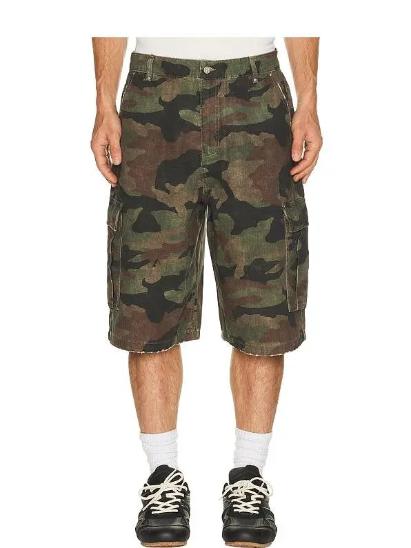 REPRESENT Camouflage Cargo Shorts - Camo
