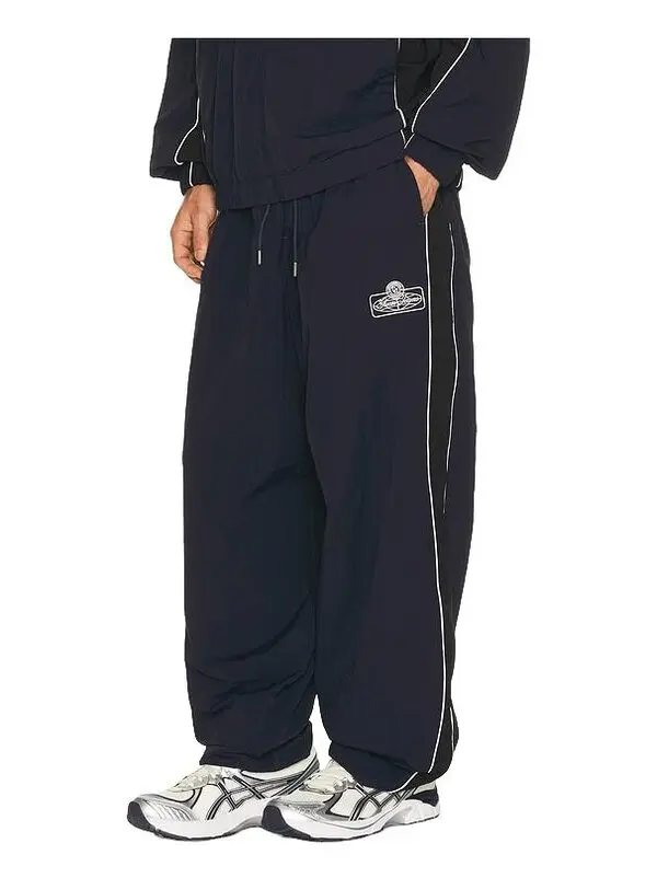 Guess Crinkle Nylon Jogger In Navy - Daring Ocean