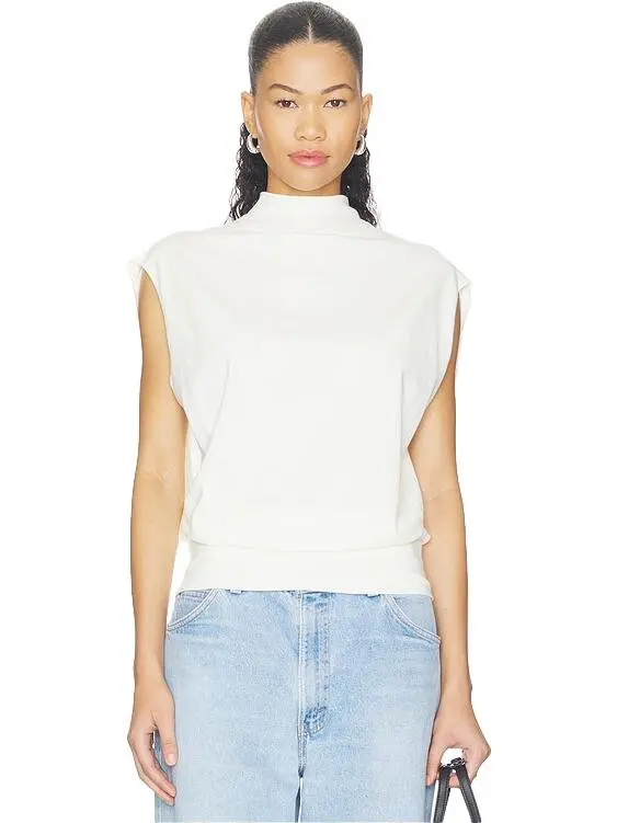 Simkhai Juli Draped Cape Top - Ivory