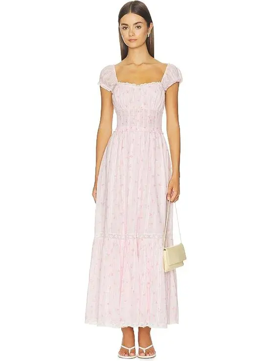 LoveShackFancy Lyssara Dress - Sweet Nectar