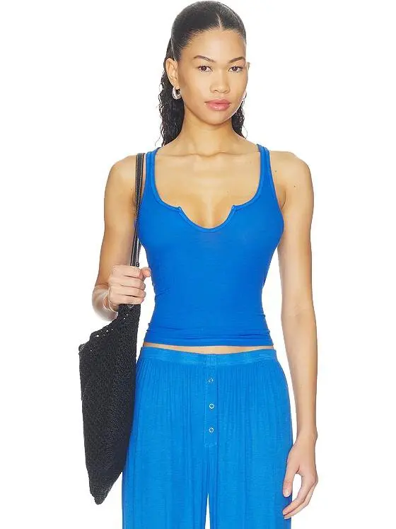 Michael Lauren Kyler Cropped Tank - Bluebird