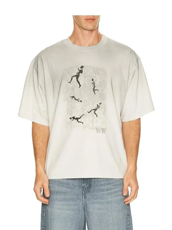 WON HUNDRED Houston Run T-shirt In Cream - Nimbus Cloud