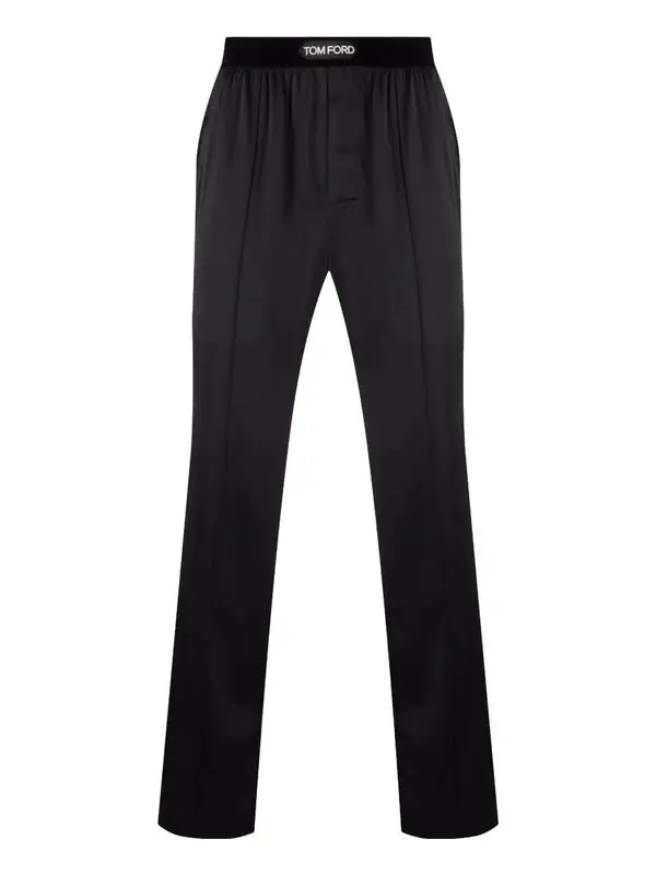 TOM FORD Pantalone Pigiama In Seta - Black