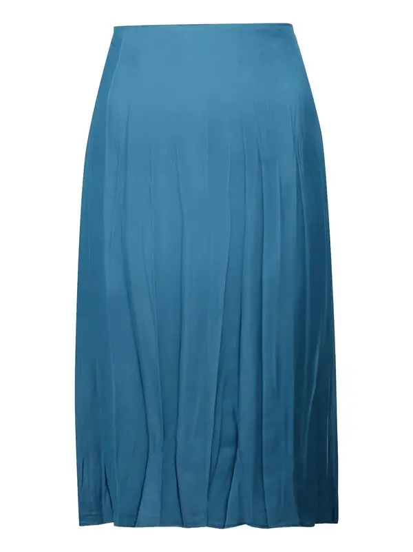 Nina Ricci Pleated Satin Skirt - Azure