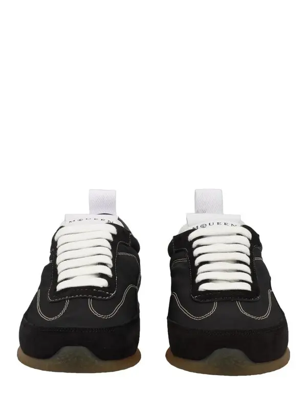Alexander McQueen Leather And Suede Sneakers - Black