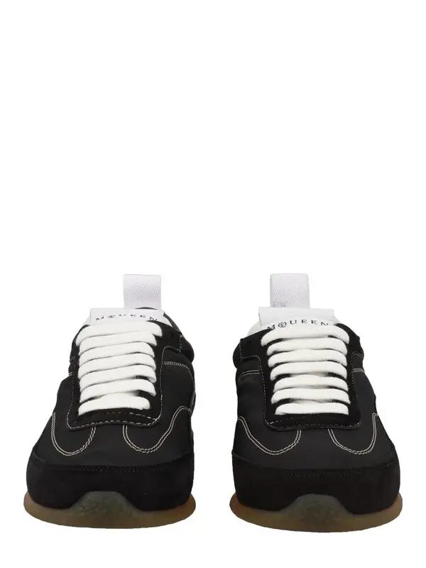 Alexander McQueen Leather And Suede Sneakers - Black