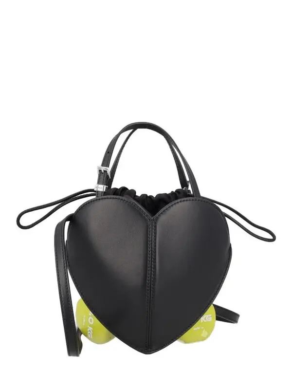ROTATE BY BIRGER CHRISTENSEN Heart Shaped Leather Bag - Black
