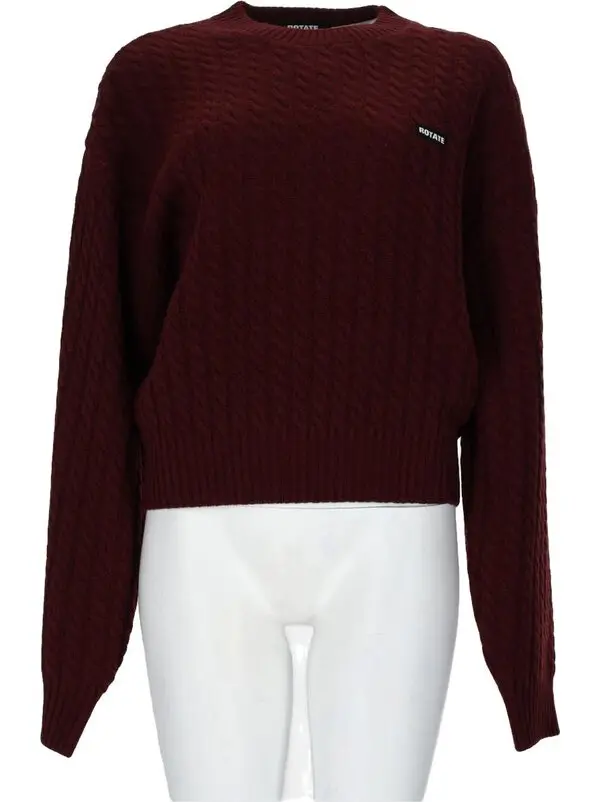 ROTATE BY BIRGER CHRISTENSEN Maglia A Treccce In Lana E Cashmere Sweater - Multicolor