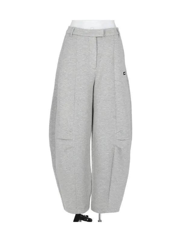 ROTATE BY BIRGER CHRISTENSEN Wide Leg Cargo Pants In Scuba - Gray