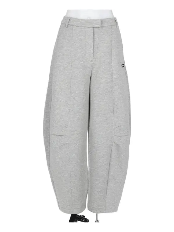 ROTATE BY BIRGER CHRISTENSEN Wide Leg Cargo Pants In Scuba - Gray